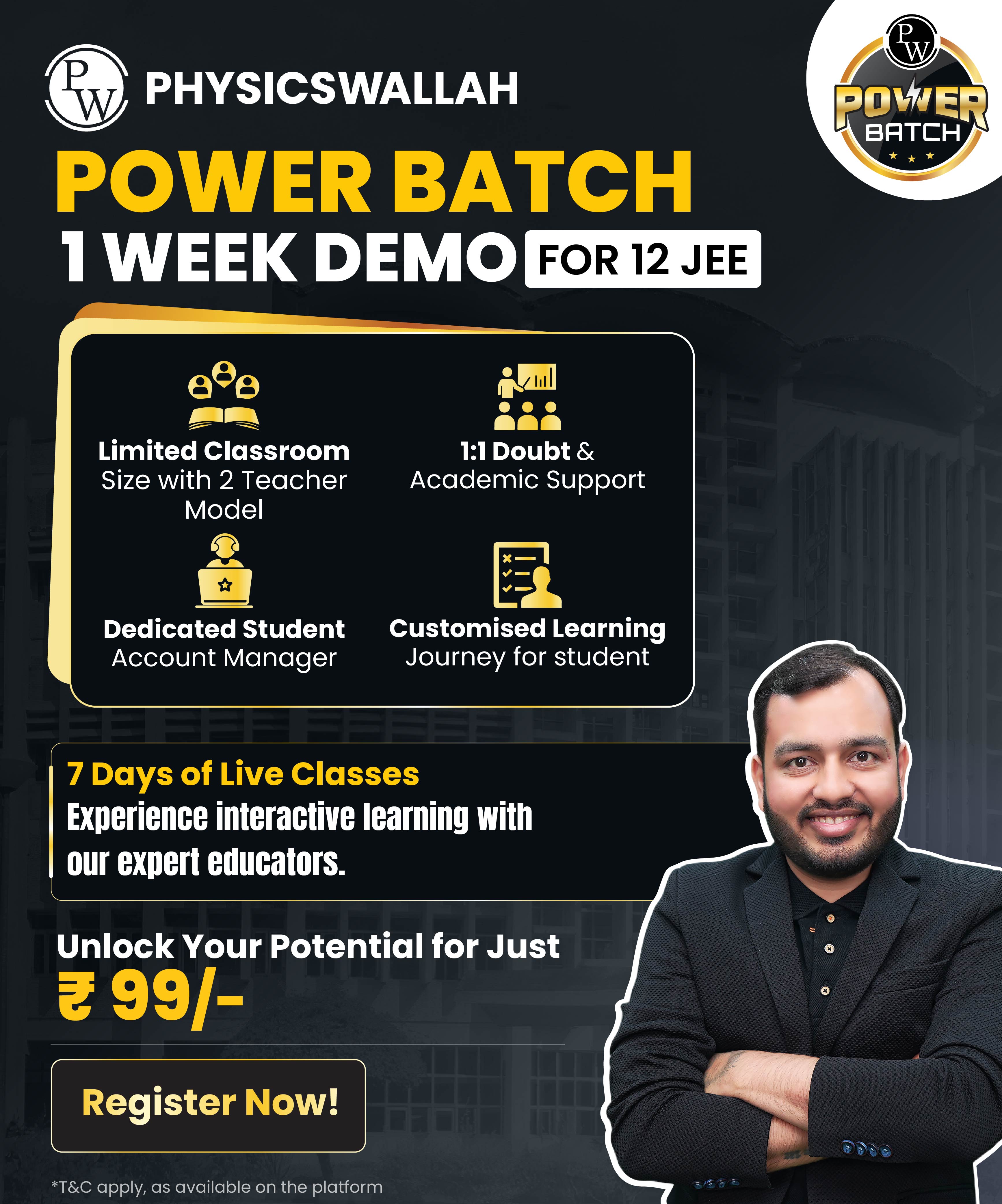 Power Batch : 1 Week Demo Class (For 12th JEE)