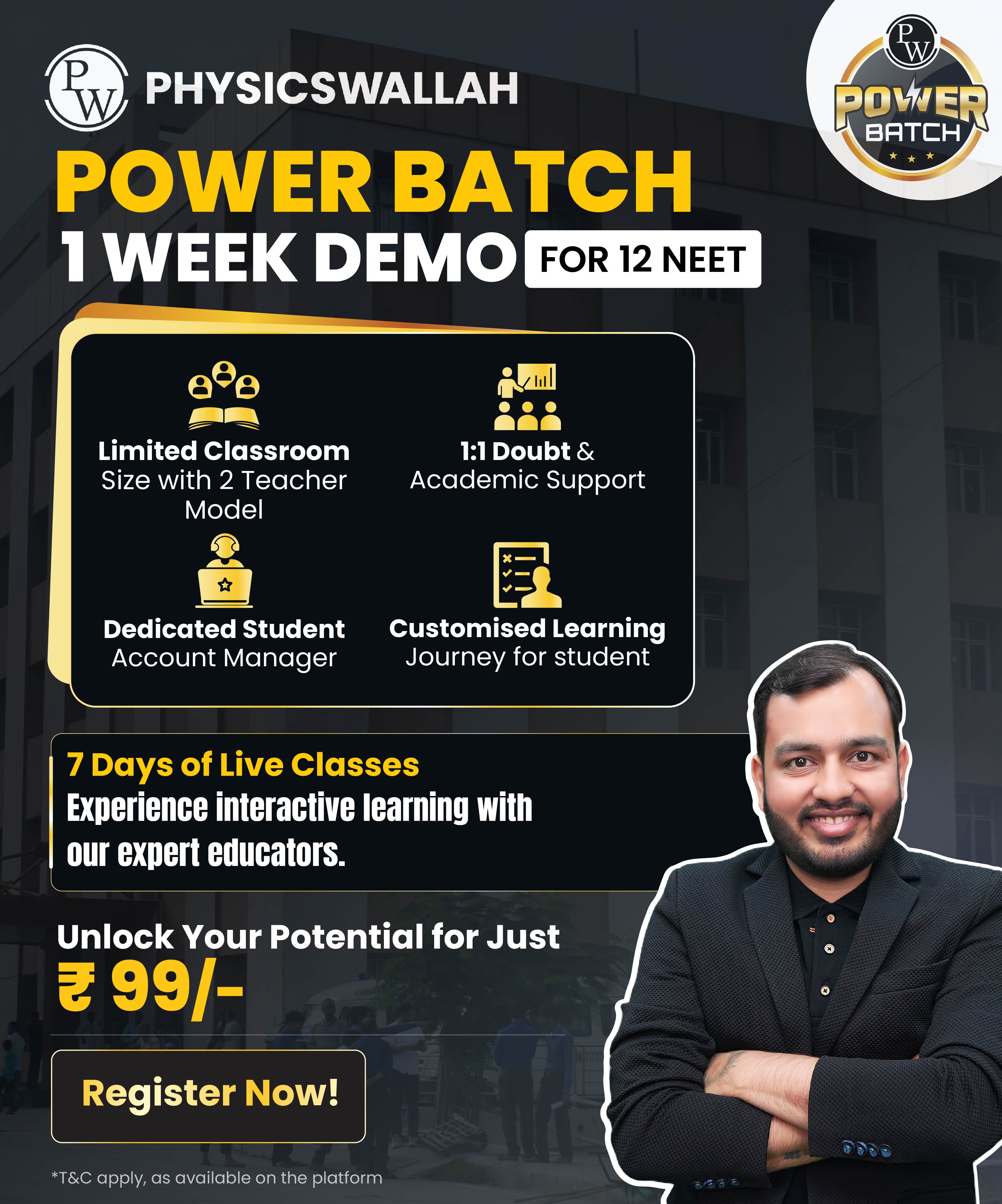 Power Batch : 1 Week Demo Class (For 12th NEET)