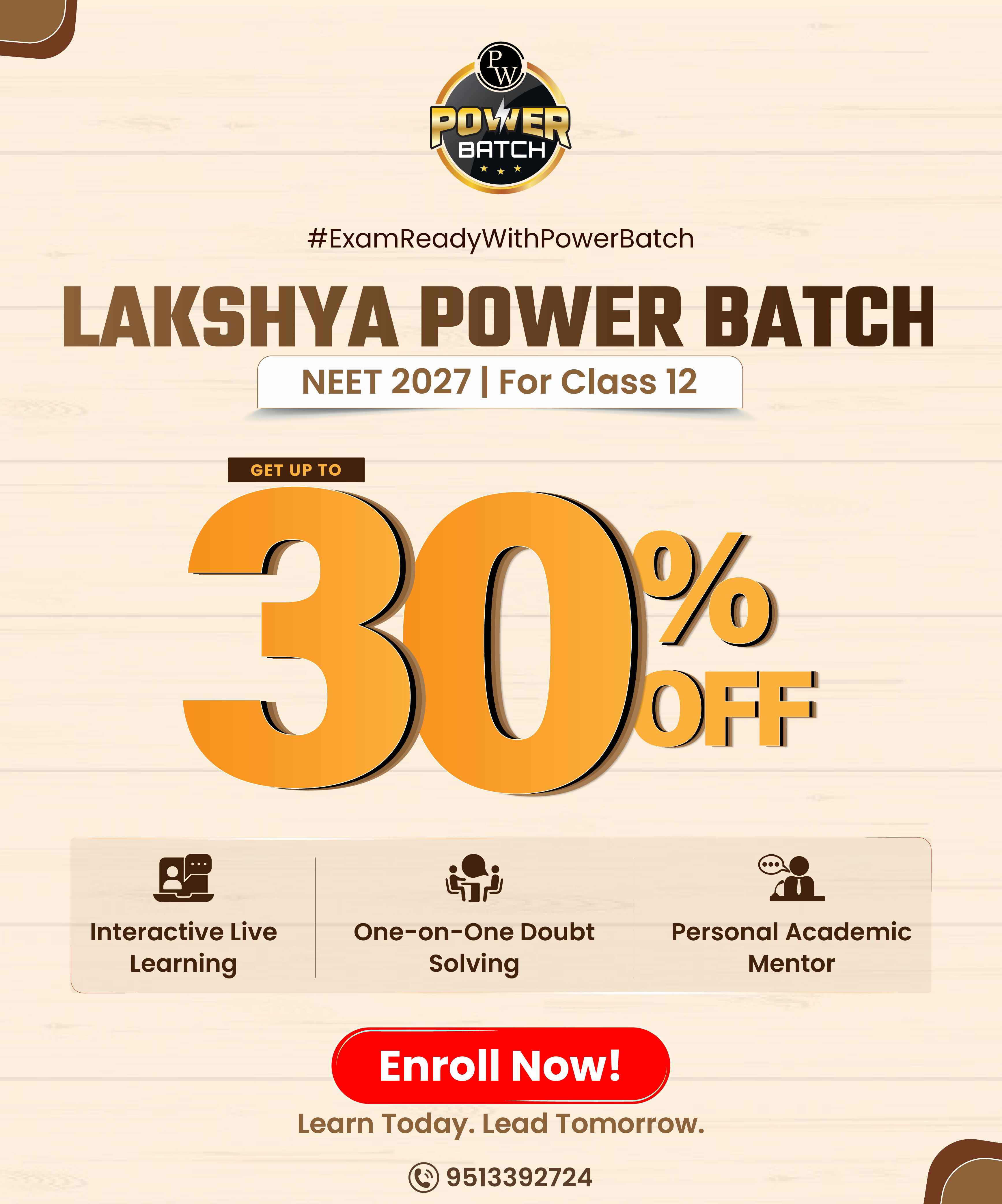 Lakshya Power Batch NEET Target 2027