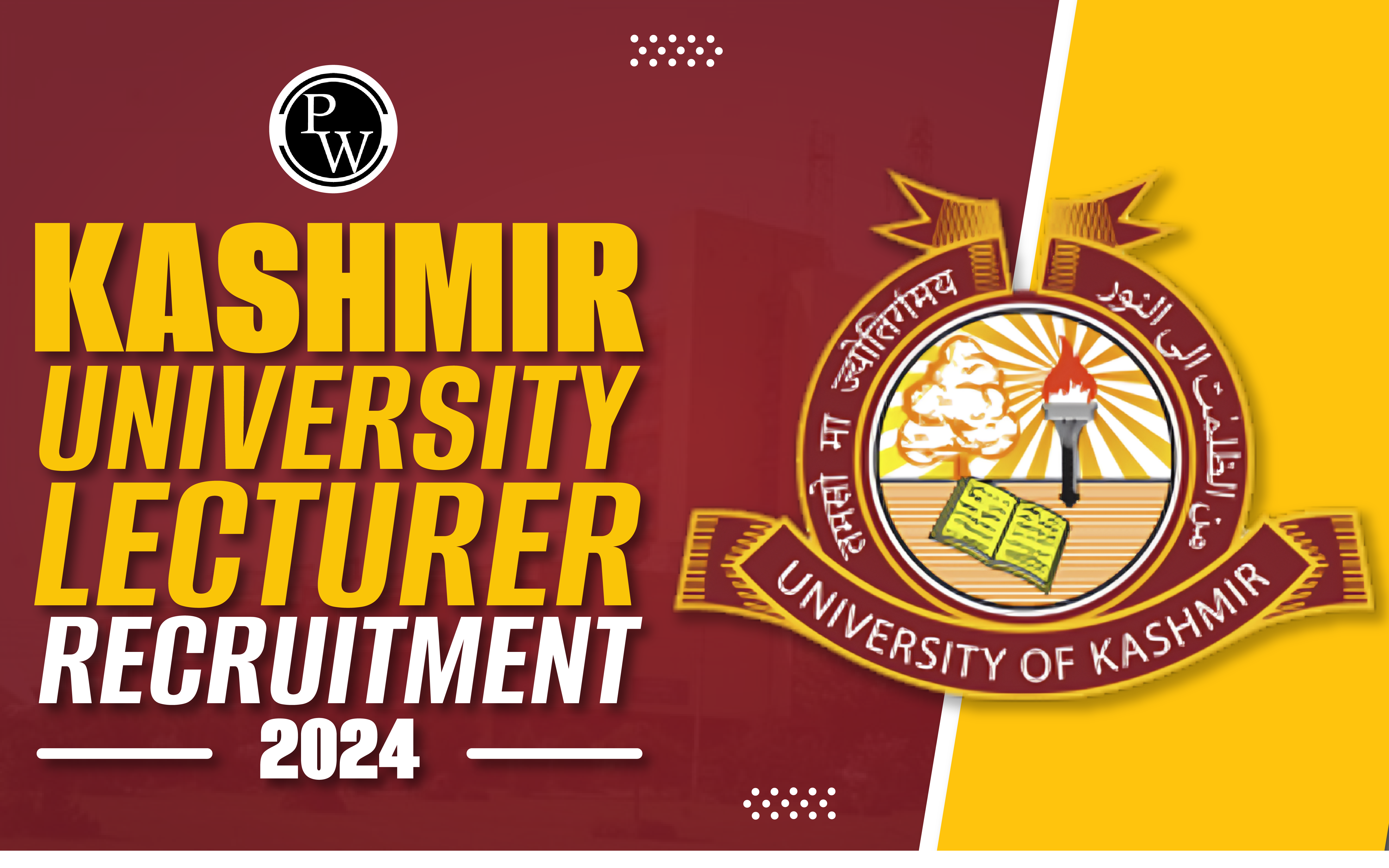 Kashmir University Lecturer Recruitment 2024, Apply Online For Lecturer ...