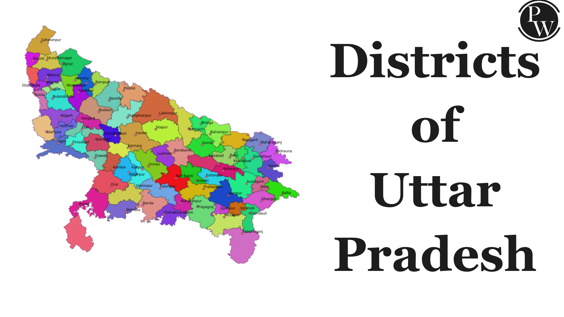 Districts Of Uttar Pradesh Population Area Map Districts Of Uttar Pradesh Population Area Map